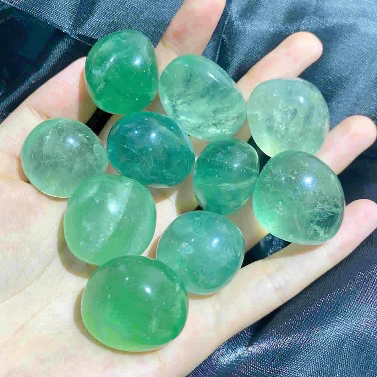 Green Fluorite Tumble – Kenna Crystal