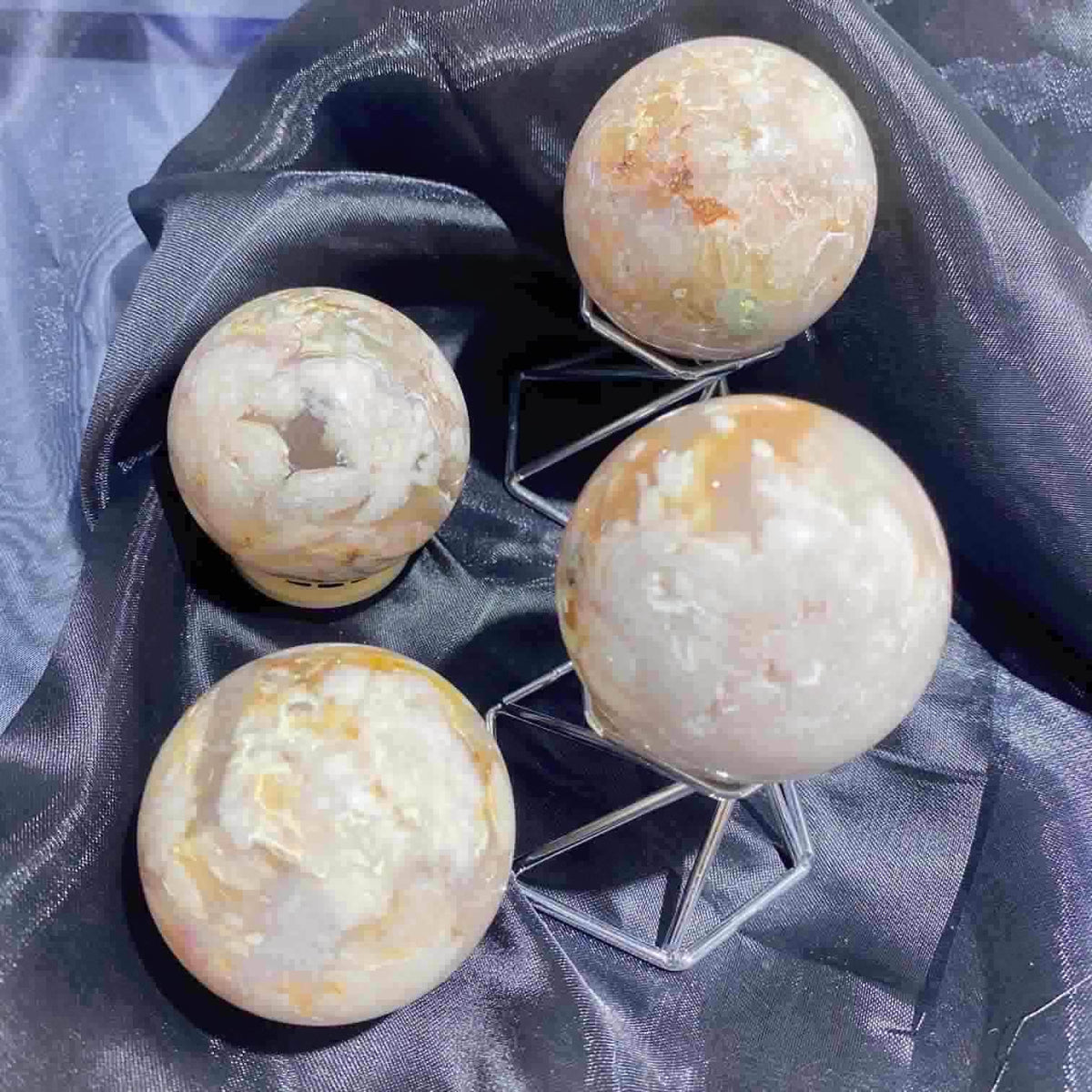 Big Flower Agate Sphere – Kenna Crystal