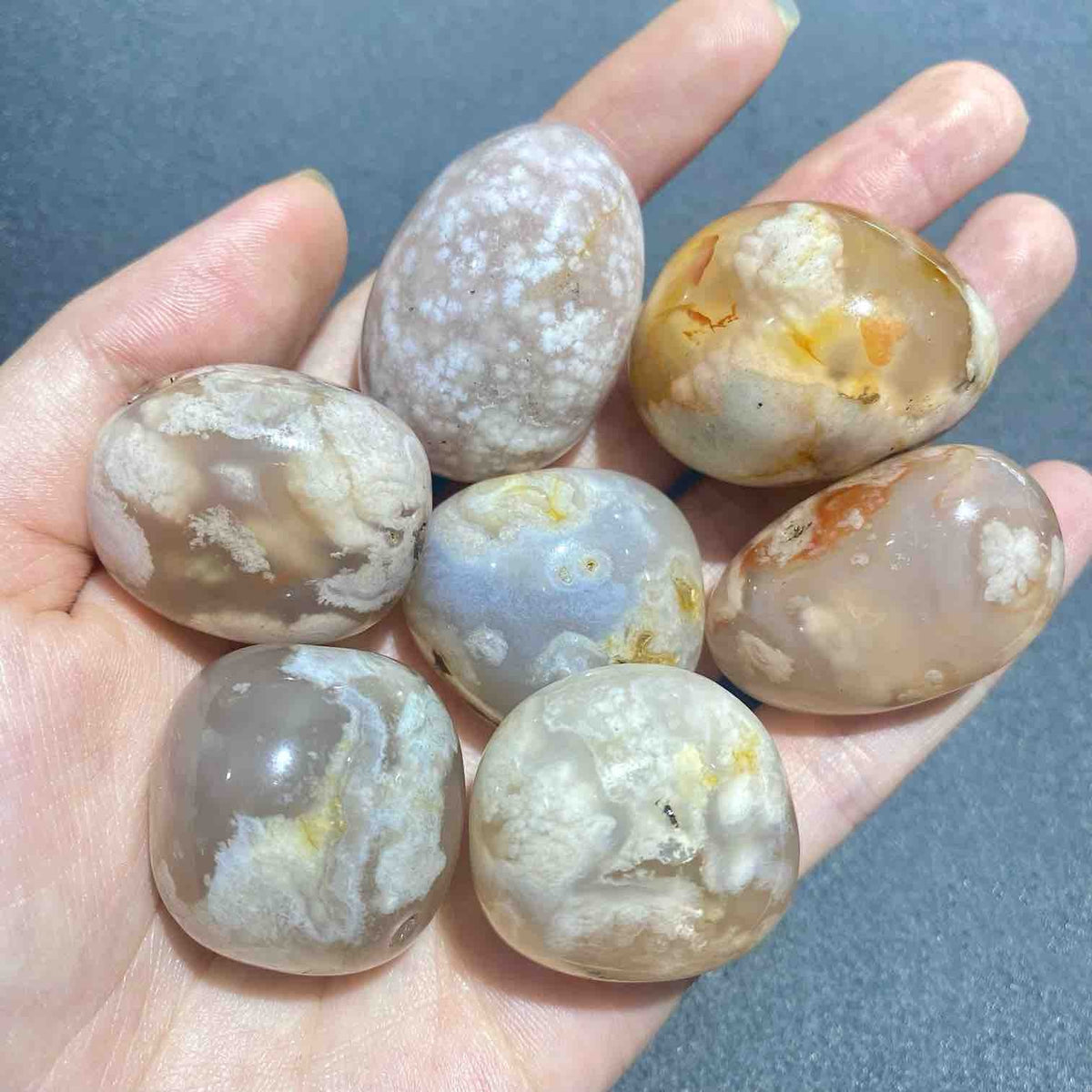 Flower Agate Tumble – Kenna Crystal